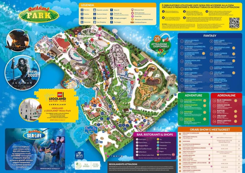 Scarica la mappa 2022 di Gardaland in pdfe a colori ⋆ Dolcitalia360